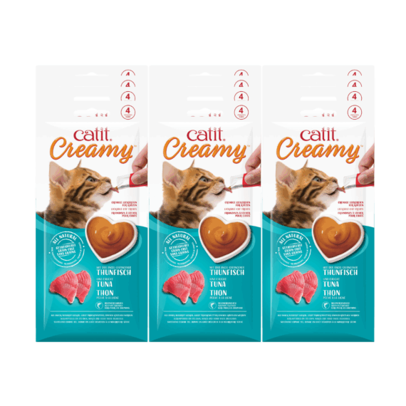 Catit Creamy Treats - Tuna - (4x10g per pack) (Combo of 12 Pack ...